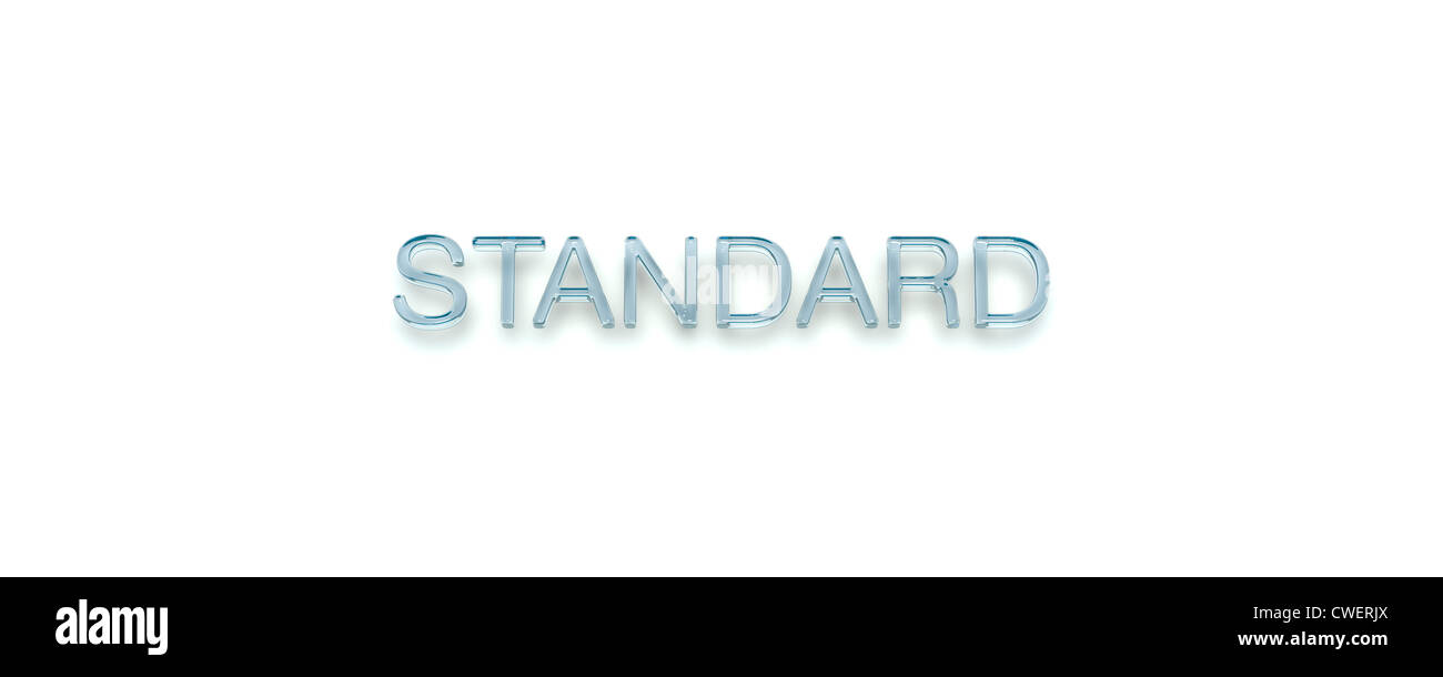 3D Key Word "STANDARD" Glass Style Stock Photo - Alamy