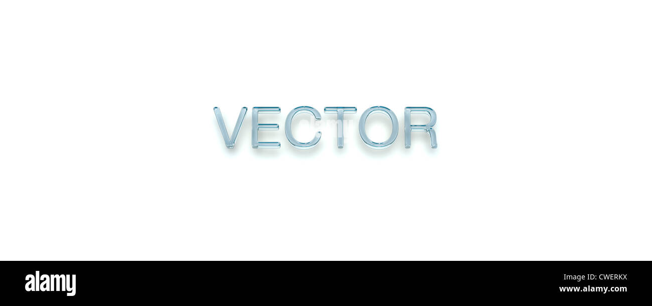 3D Key Word "VECTOR" Glass Style Stock Photo - Alamy