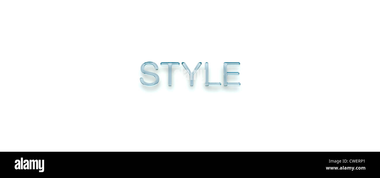 3D Key Word "STYLE" Glass Style Stock Photo - Alamy