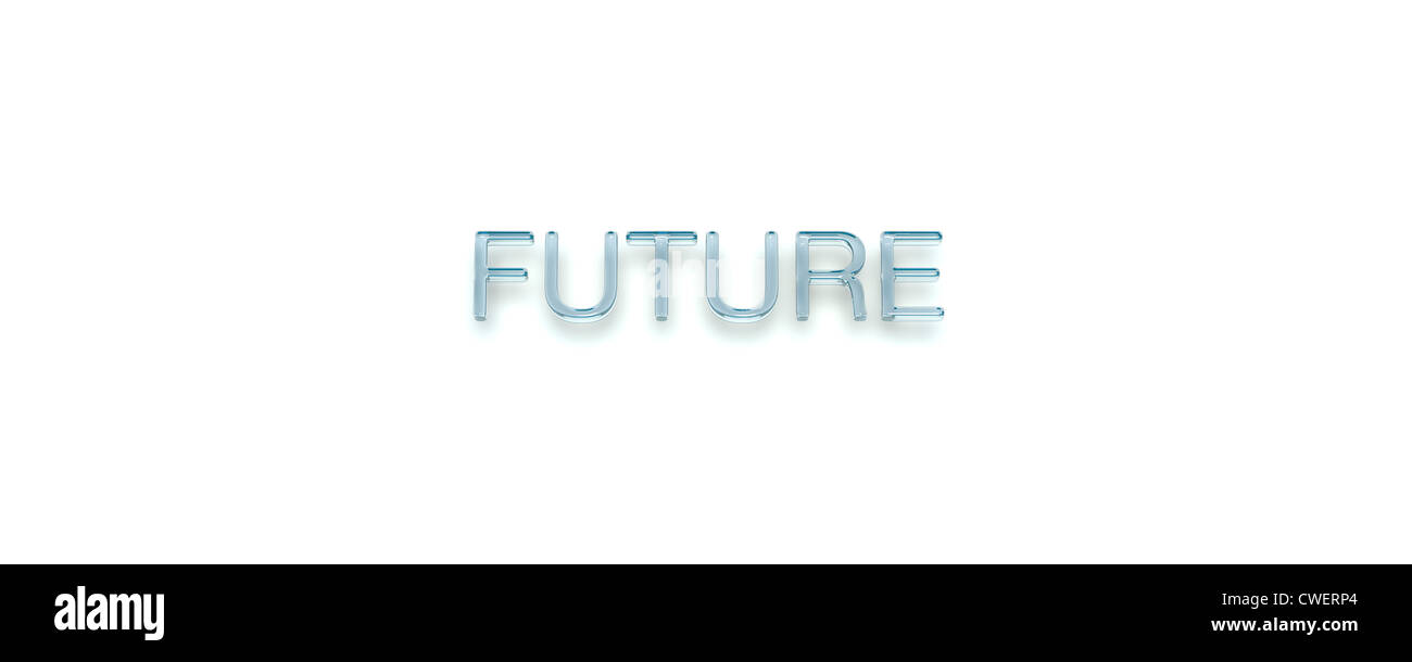 3D Key Word "FUTURE" Glass Style Stock Photo - Alamy