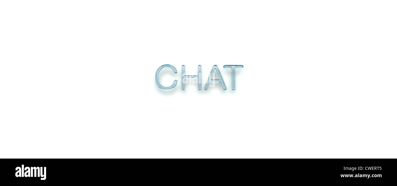 3D Key Word "CHAT" Glass Style Stock Photo - Alamy