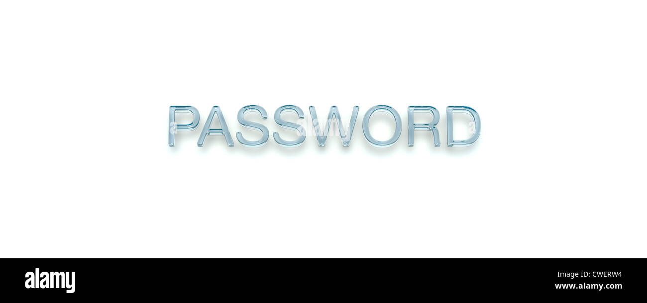 3D Key Word "PASSWORD" Glass Style Stock Photo - Alamy