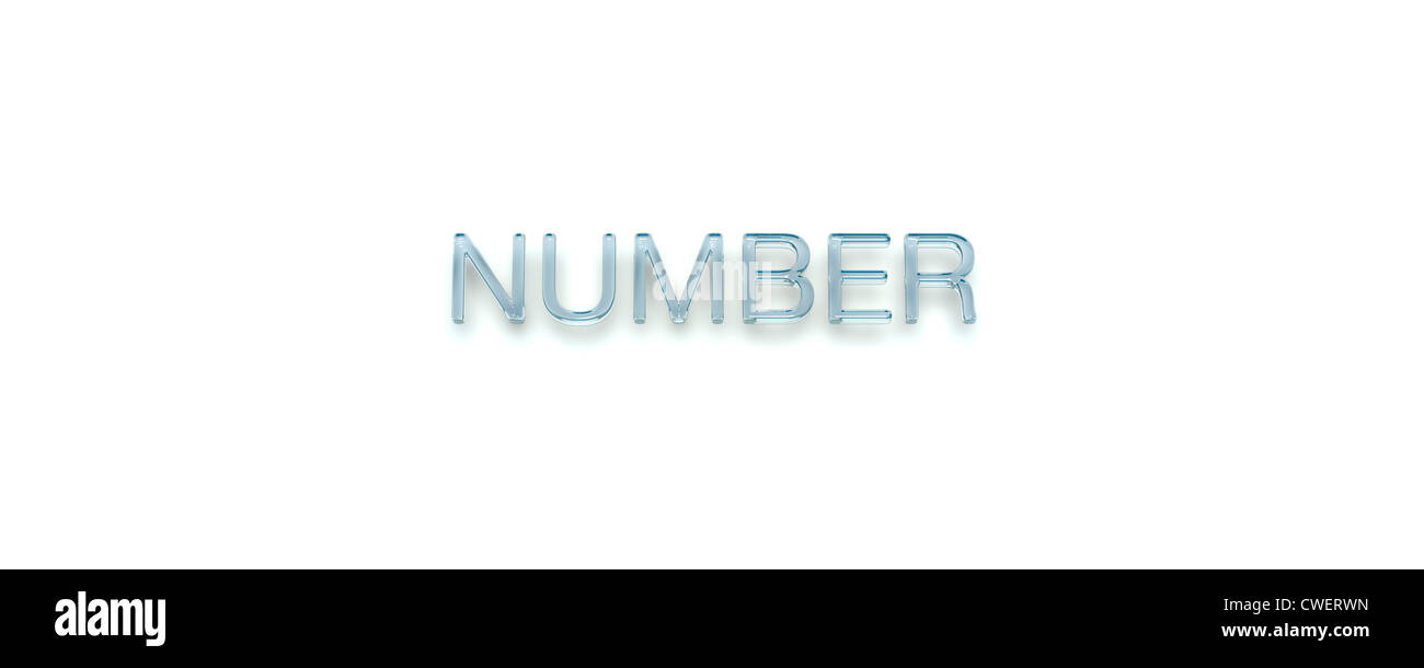 Glass number Cut Out Stock Images & Pictures - Alamy