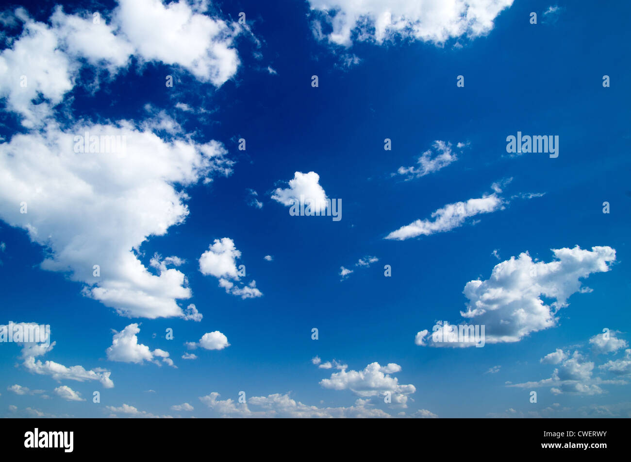 White clouds in blue sky Stock Photo - Alamy