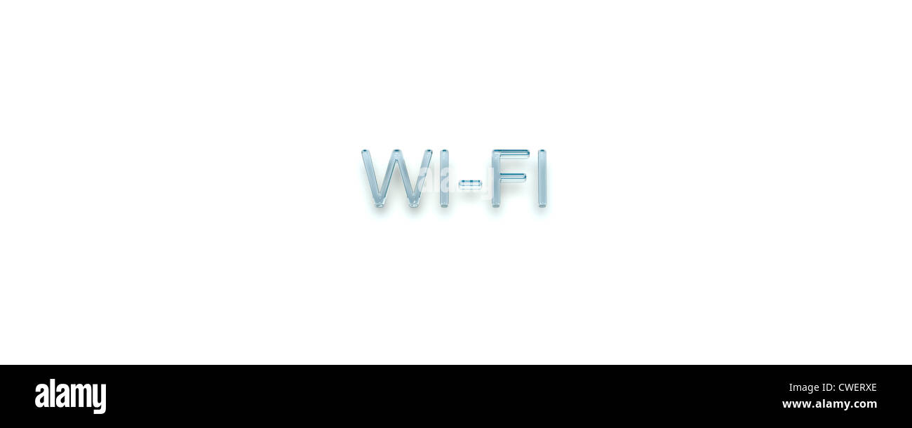 3D Key Word "WI-FI" Glass Style Stock Photo - Alamy