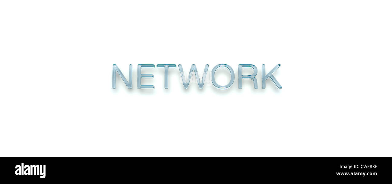 3D Key Word "NETWORK" Glass Style Stock Photo - Alamy