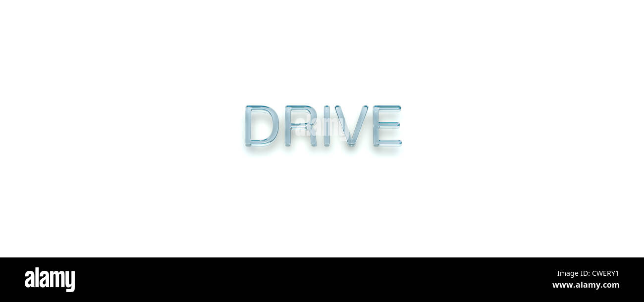 3D Key Word "DRIVE" Glass Style Stock Photo - Alamy