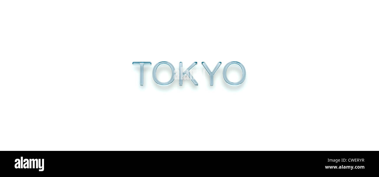3D Key Word "TOKYO" Glass Style Stock Photo - Alamy