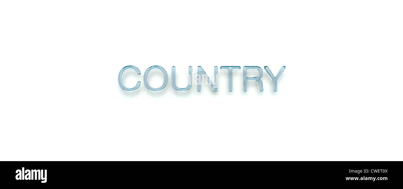 Country font Cut Out Stock Images & Pictures - Alamy