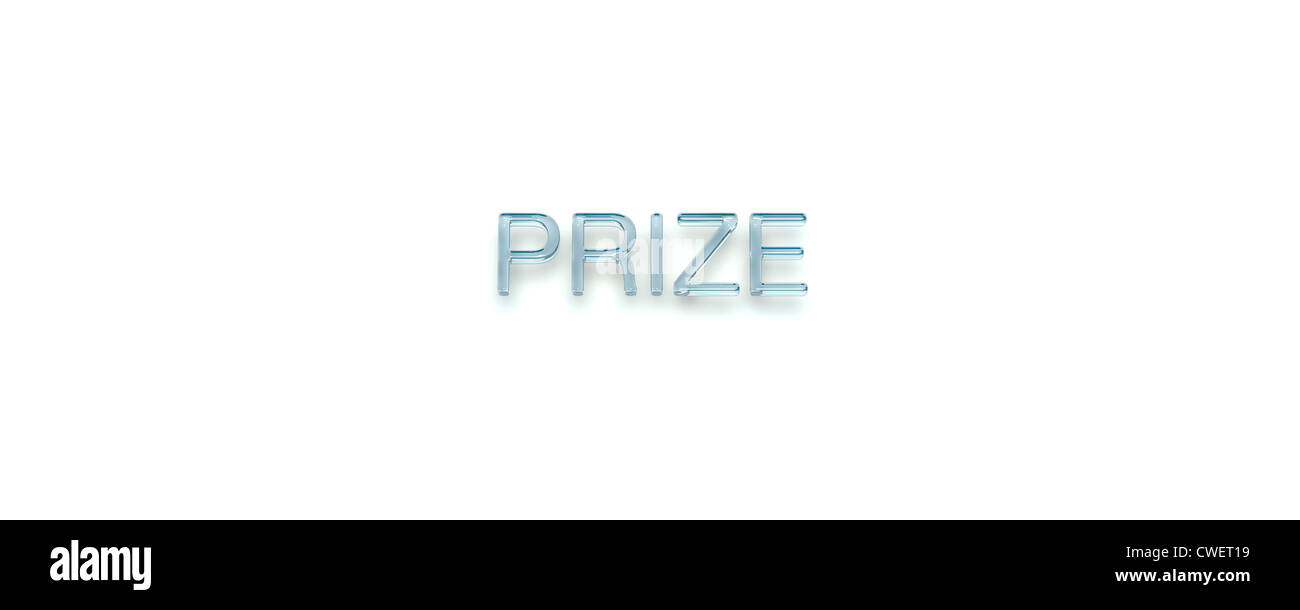 3D Key Word "PRIZE" Glass Style Stock Photo - Alamy