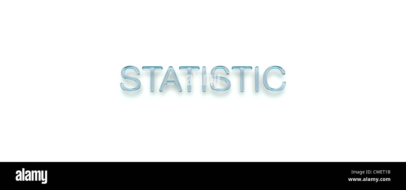 3D Key Word "STATISTIC" Glass Style Stock Photo - Alamy