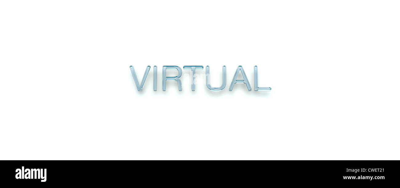 3D Key Word "VIRTUAL" Glass Style Stock Photo - Alamy