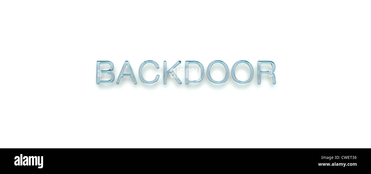 Backdoor text hi-res stock photography and images - Alamy