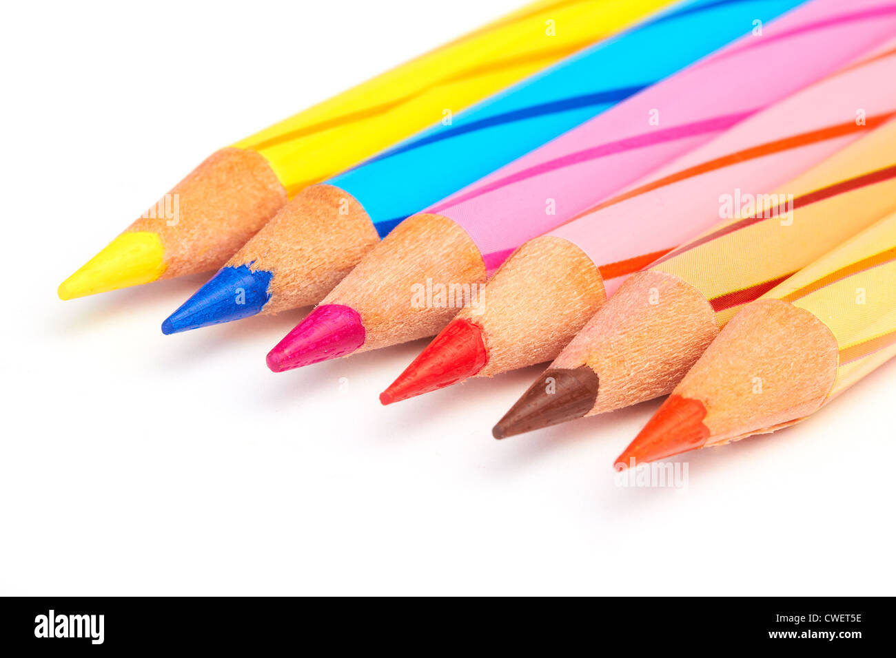 Color bright pencils as macro shot Stock Photo - Alamy