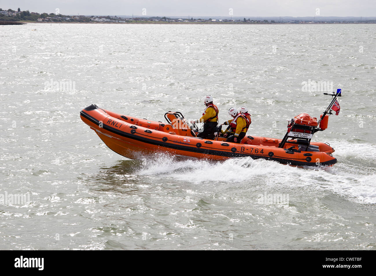 RNLI Inshore Rescue Boat on call Whitstable Kent Stock Photo - Alamy