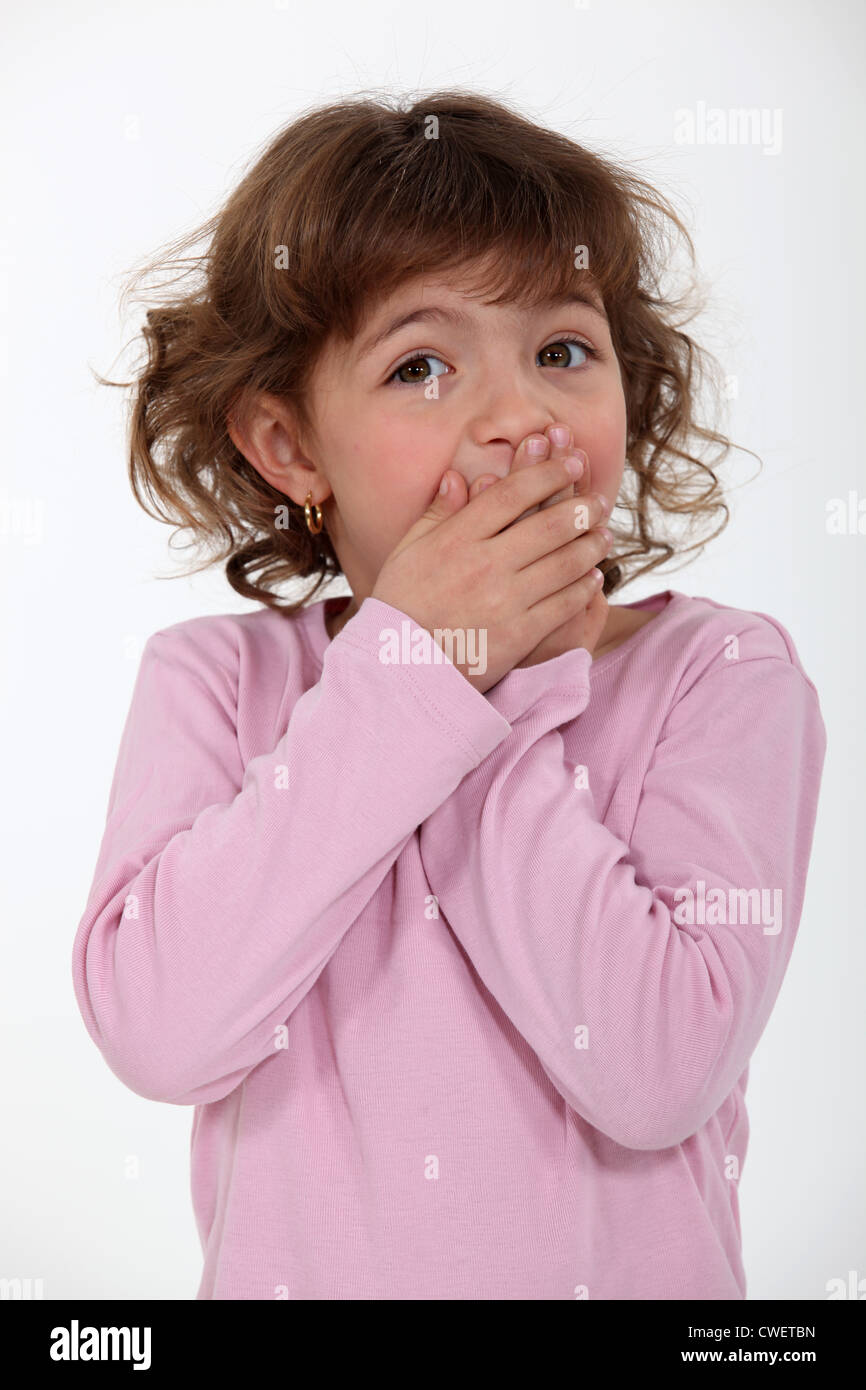 Shocked little girl Stock Photo - Alamy