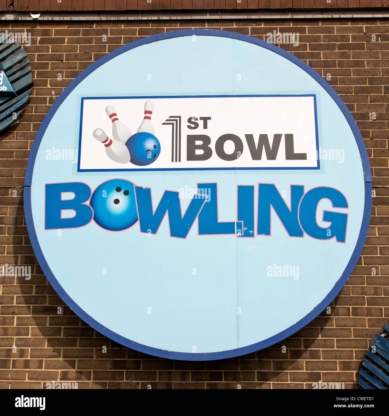1st First Bowl Bowling Alley Whitstable Kent UK Stock Photo - Alamy