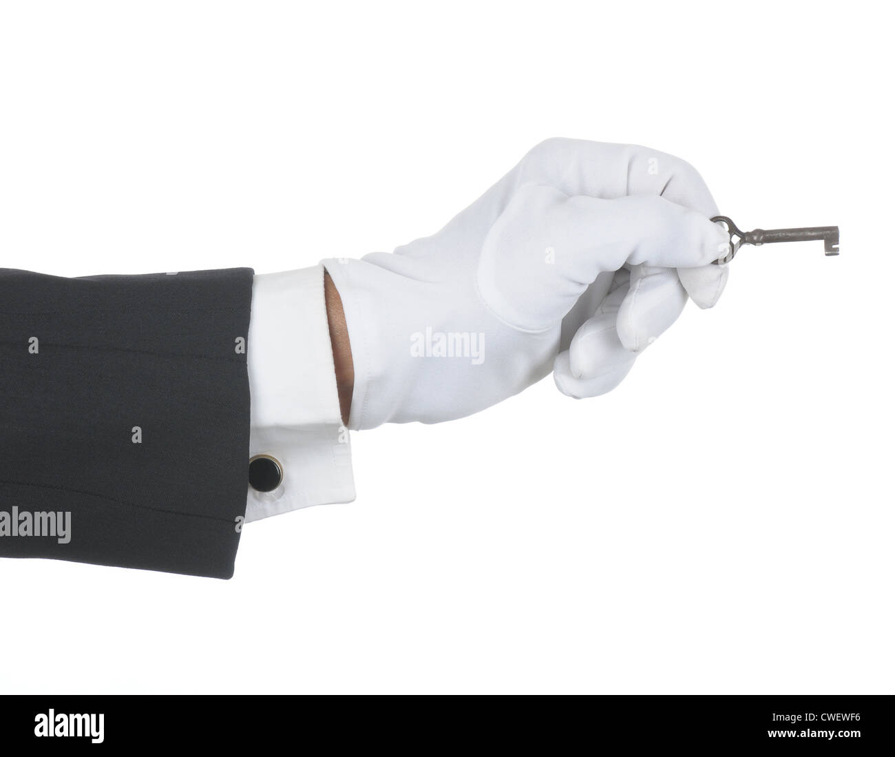 White gloves butler hi-res stock photography and images - Alamy