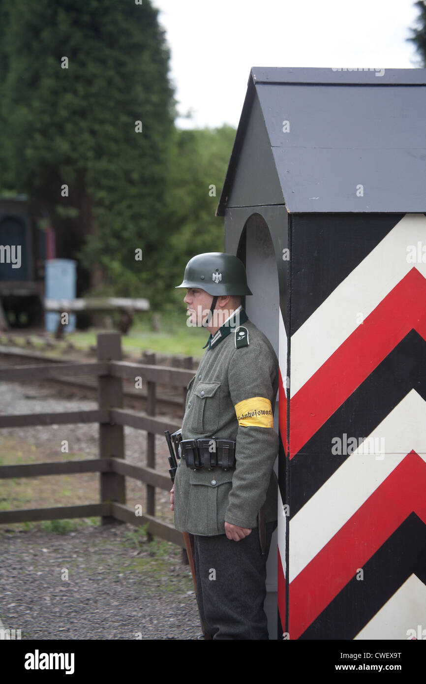 German soldier on guard at check point Stock Photo - Alamy