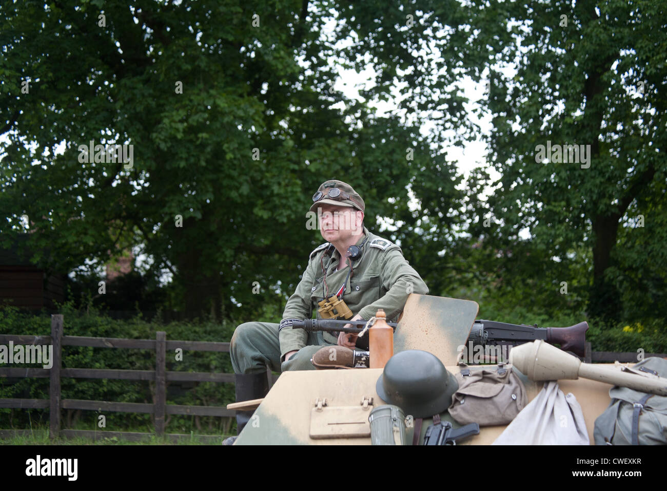 German soldier on tracked vehicle Stock Photo - Alamy