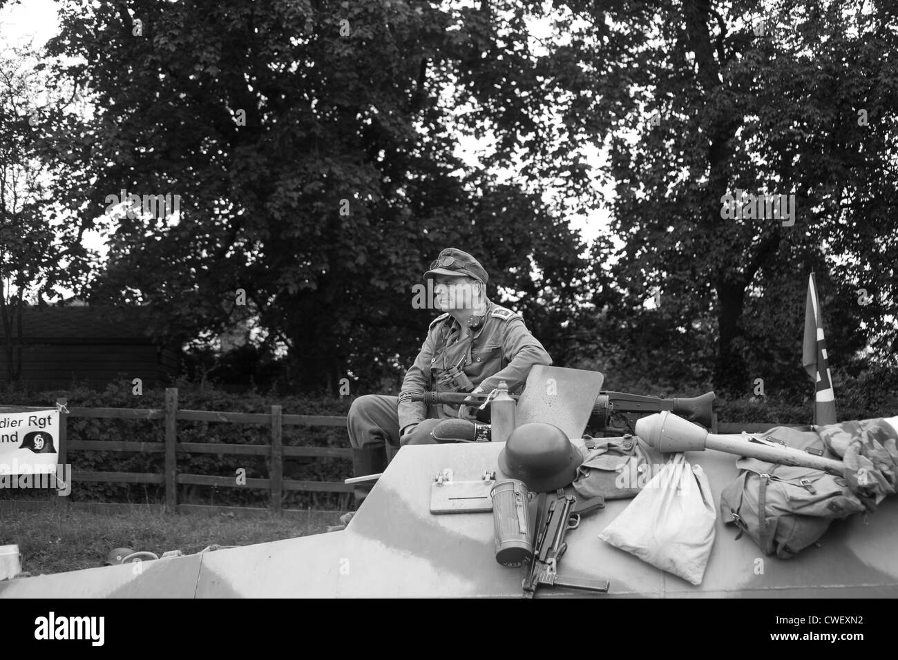 German soldier on tracked vehicle Stock Photo - Alamy