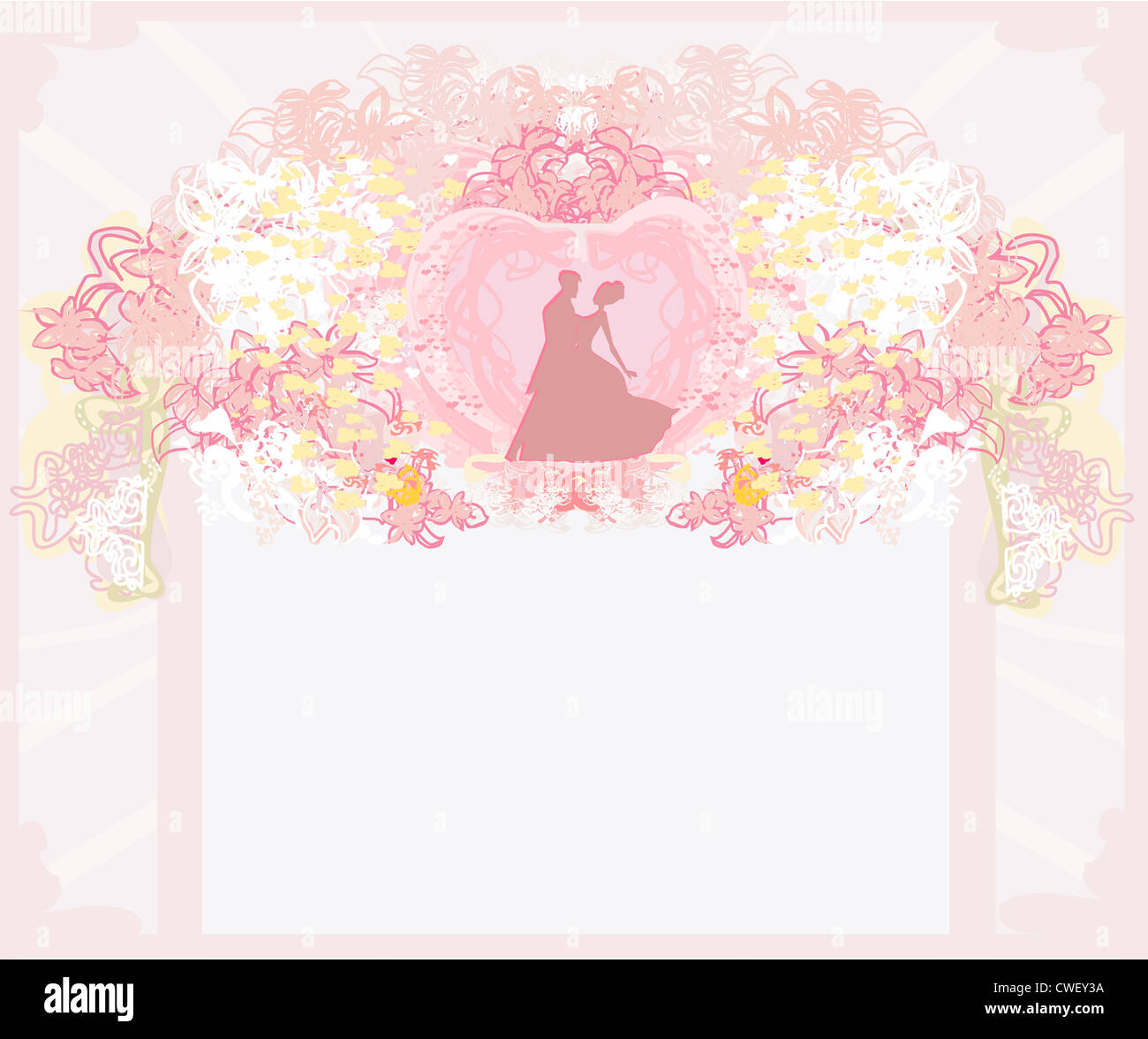 Ballroom dancers - invitation Stock Photo - Alamy