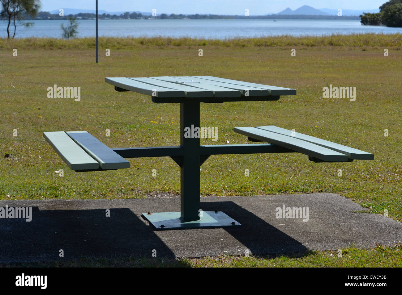 Picnic table in park Stock Photo - Alamy