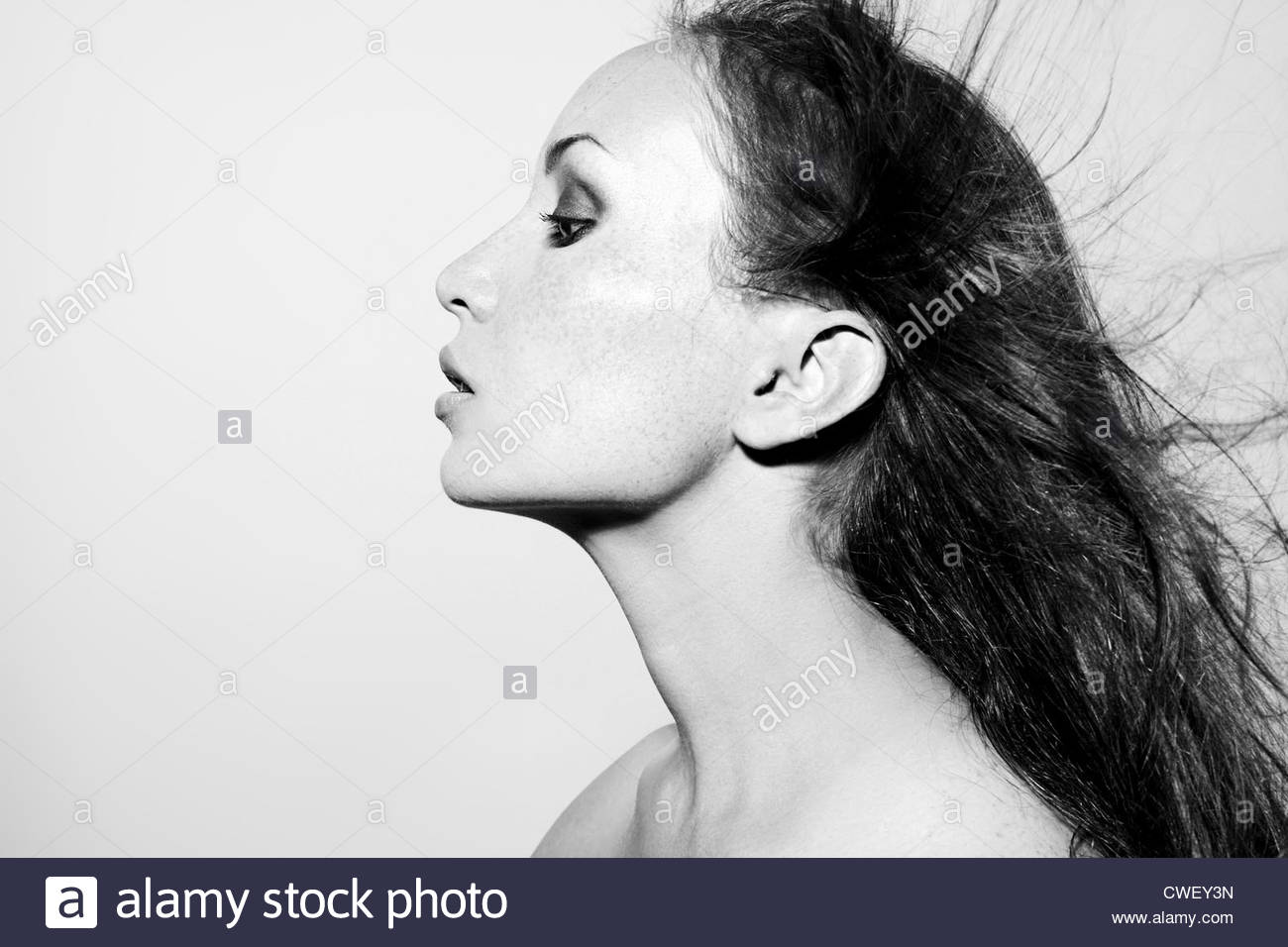 Side Profile Black And White Stock Photos & Side Profile Black And ...