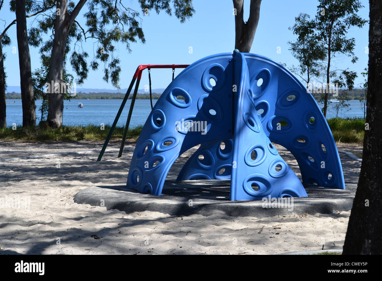 Kids playground on the waterfront Stock Photo - Alamy