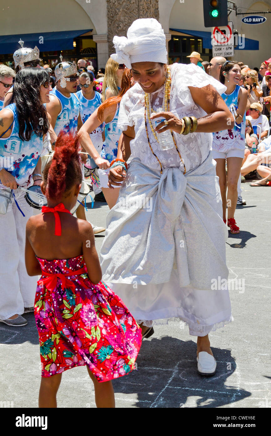The 2012 Summer Solstice Parade in "Santa Barbara", California Stock ...