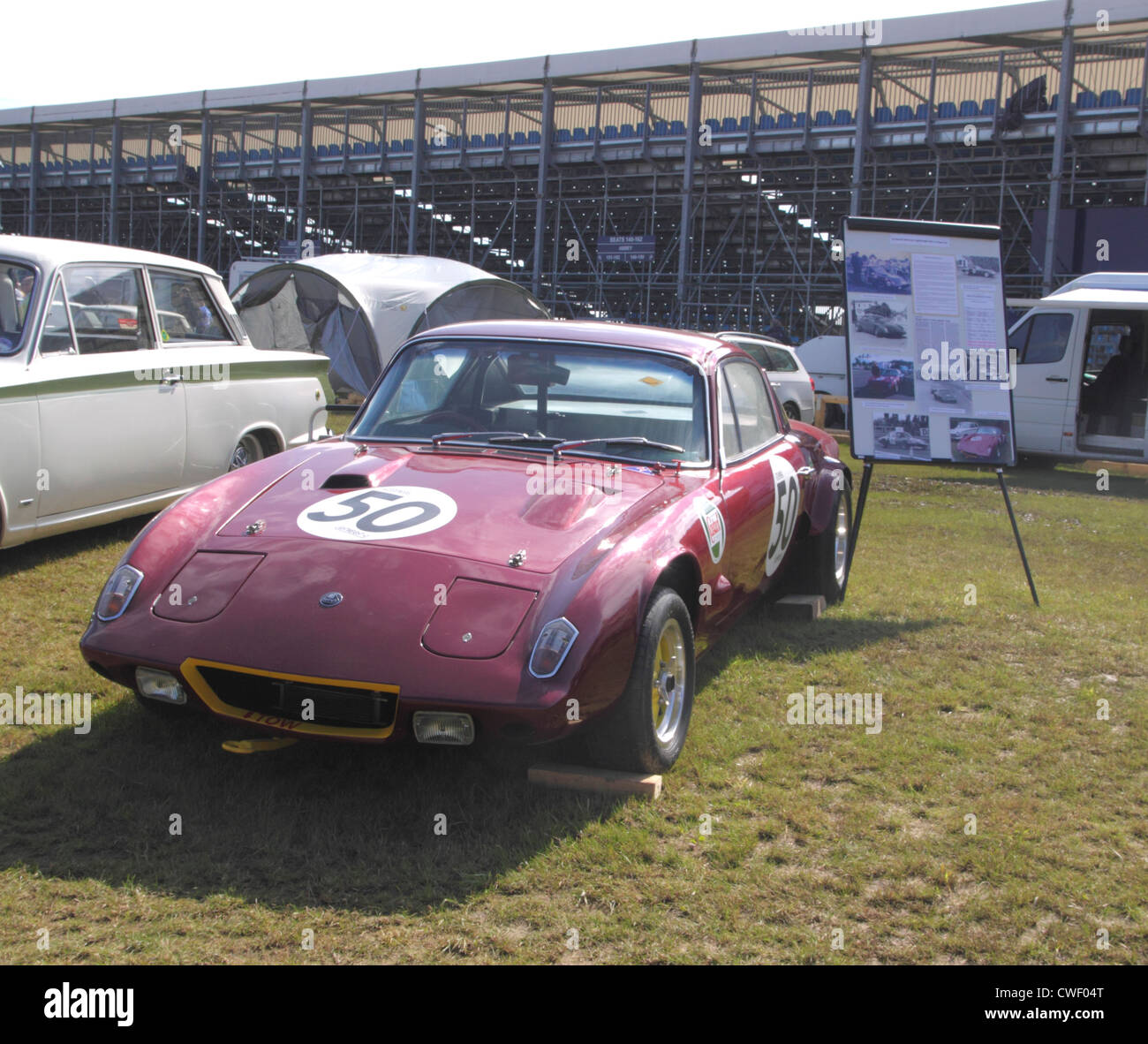 Lotus Elan +2 at Silverstone Classic July 2012 Stock Photo - Alamy