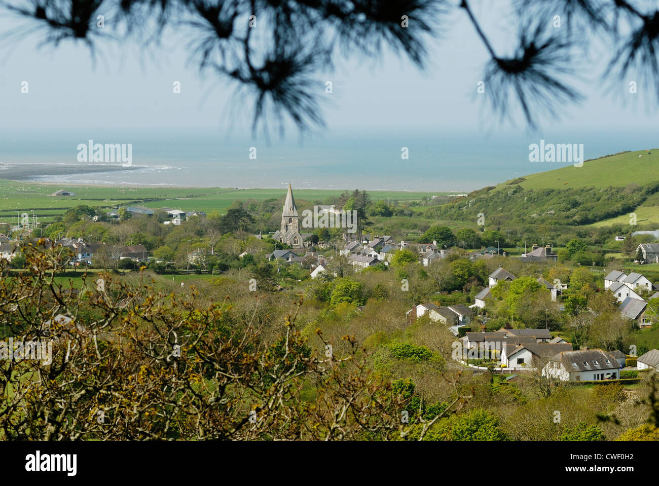 The village of Llanrhystud, Ceredigion, Wales Stock Photo - Alamy