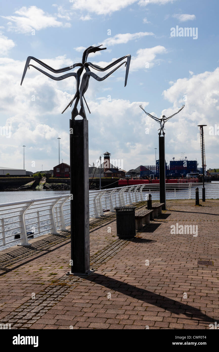 Taking Flight Sculpture by Craig Knowles, Sunderland Yacht Marina ...