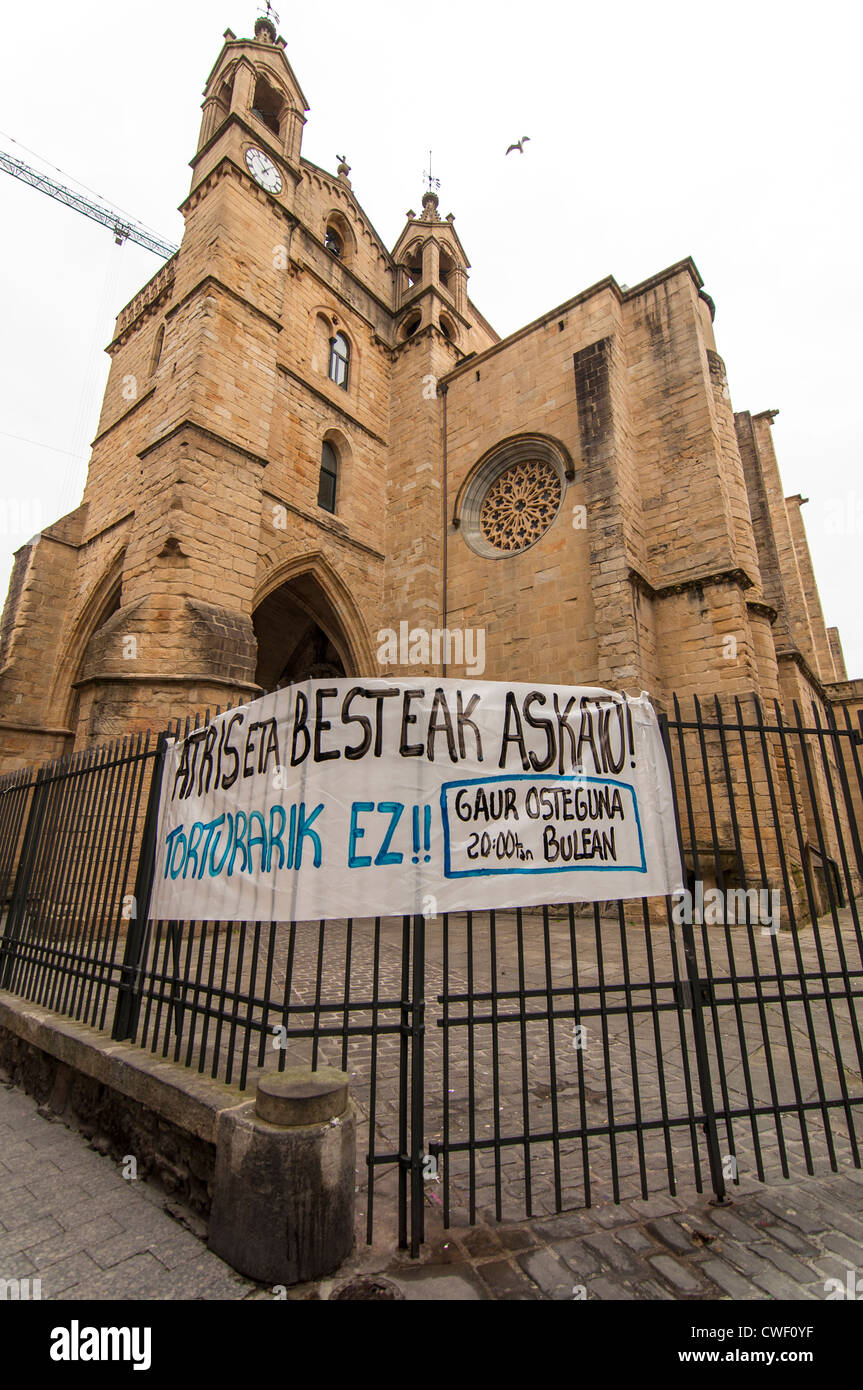 San Vicente Church. San Sebastian. Basque Country. Spain. Europe Stock ...