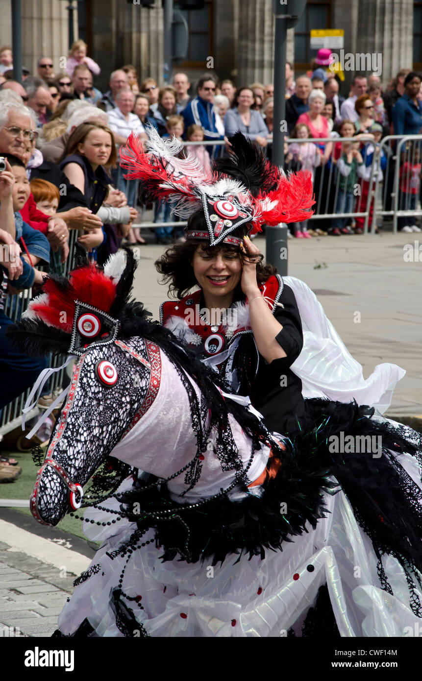 Female "horse dancer" performing at the Carnival on the second day of ...