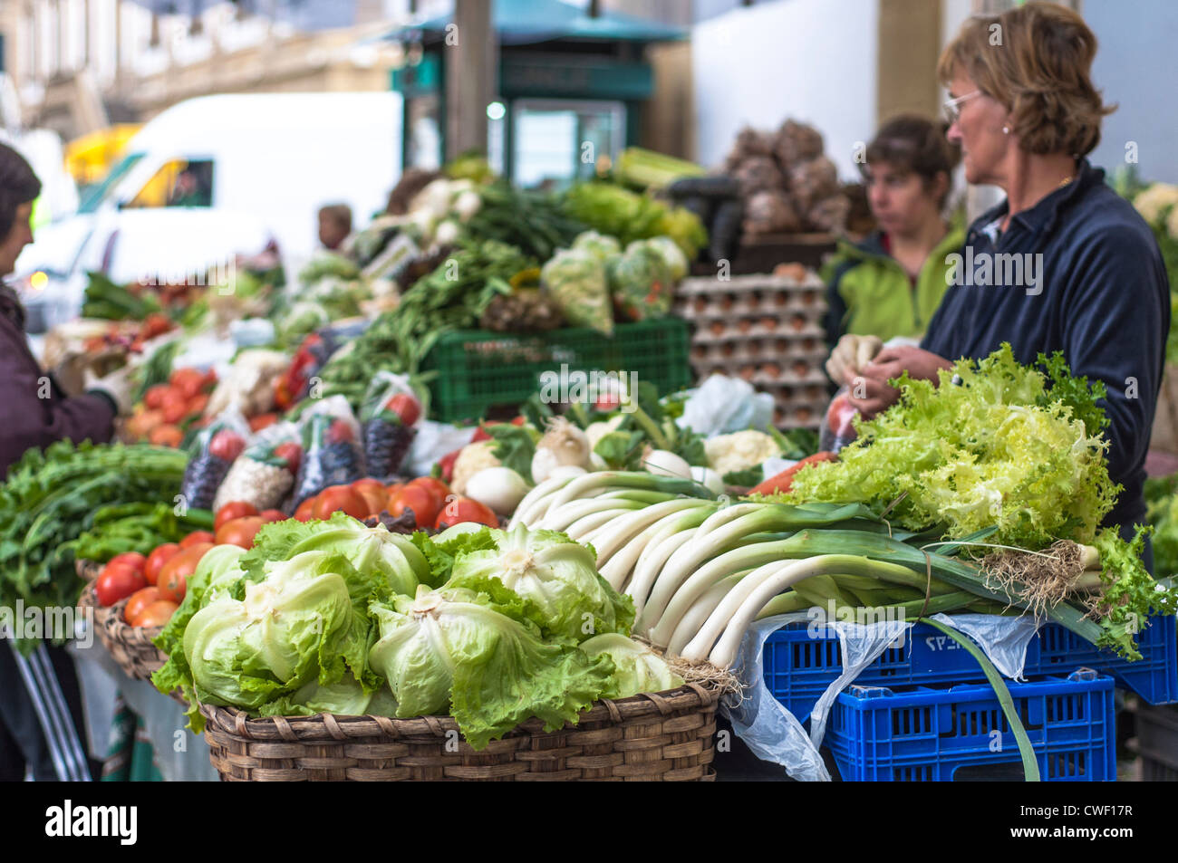 San Sebastian local Market. Historic centre. Guipuzcoa. Basque Country ...