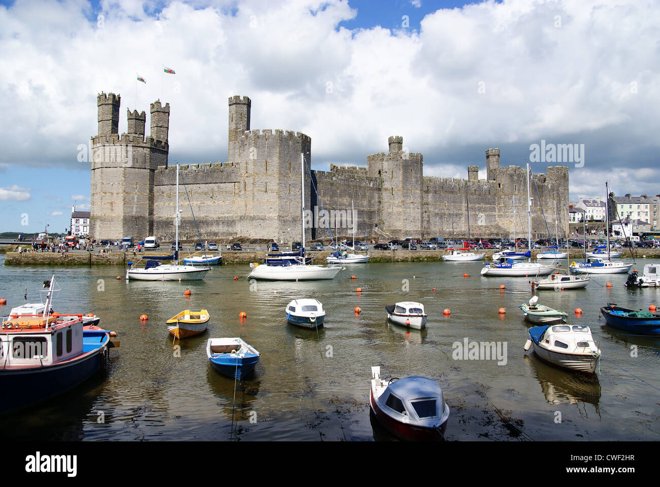 Caernarfon Castle built in 1283 by Edward the First of England after ...