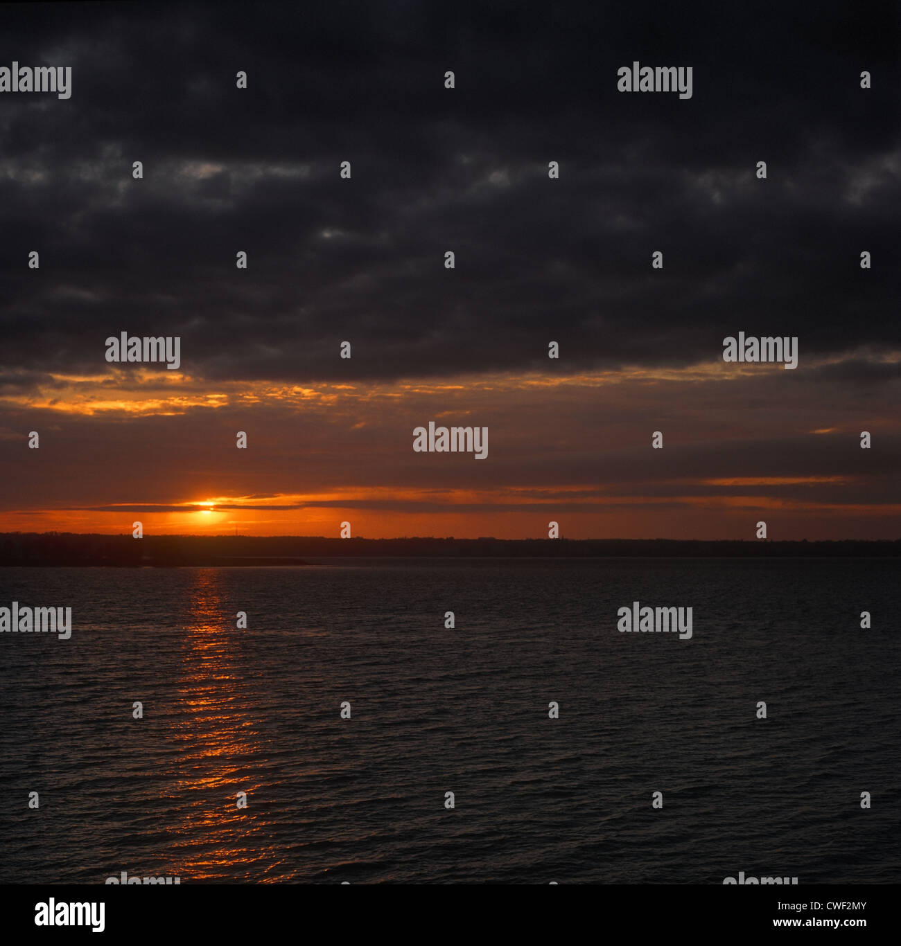 Dramatic atmospheric moody beautiful orange red sunset sky hi-res stock ...