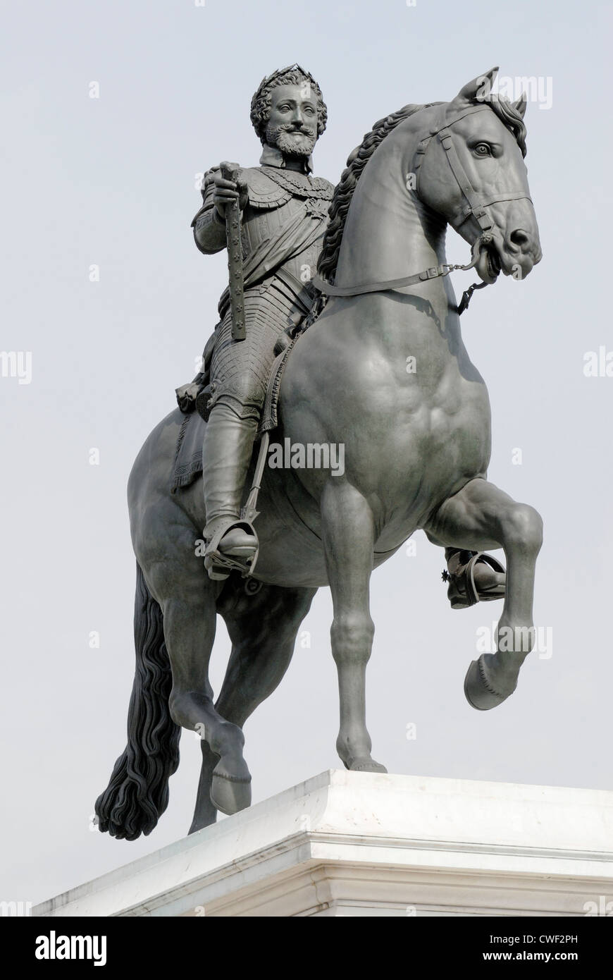 Paris, France. Statue: King Henry IV (Lemont, 1818), on the Pointe de ...