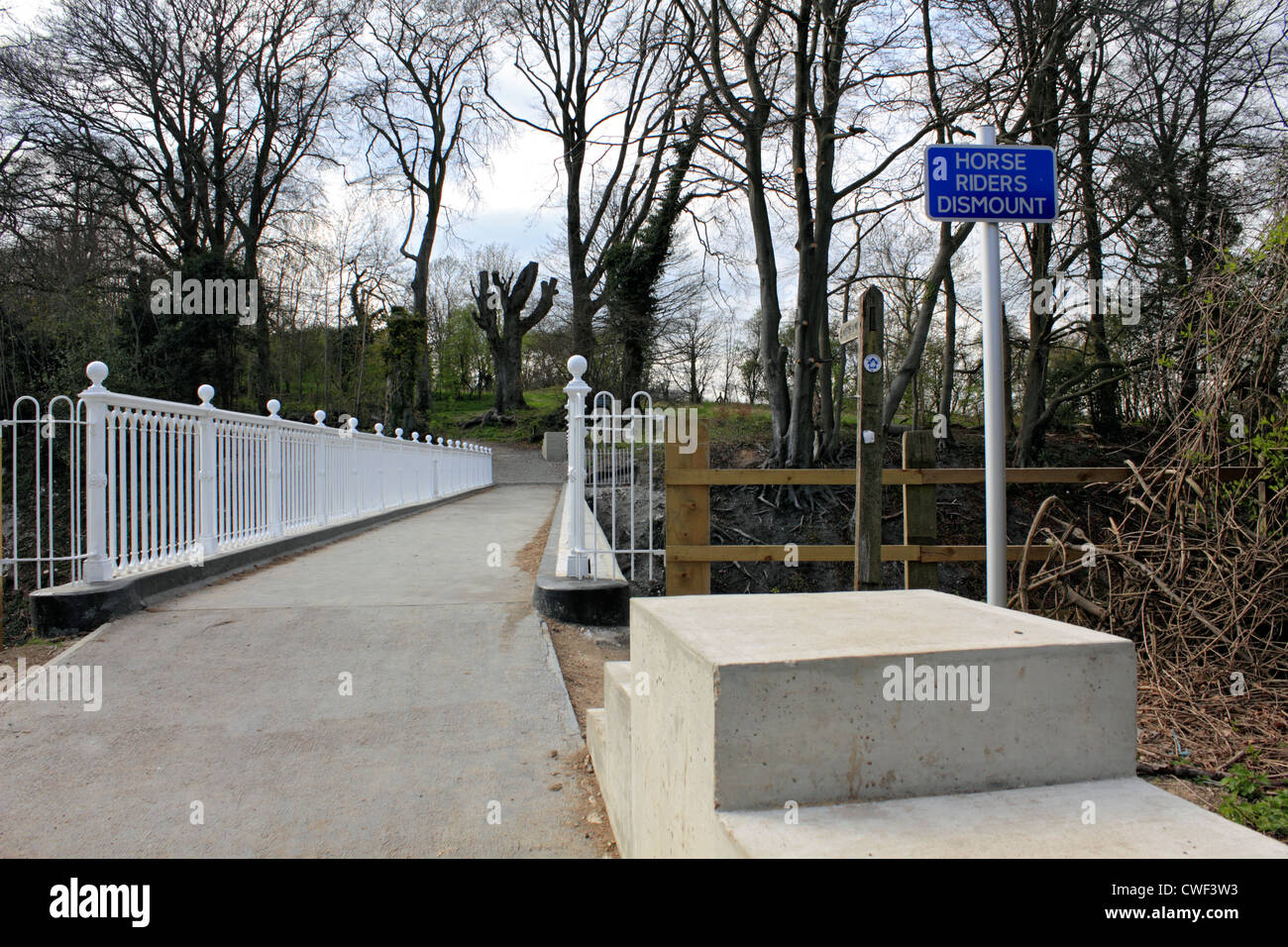 New footbridge crossing A217 Reigate Hill Surrey England UK Stock Photo ...