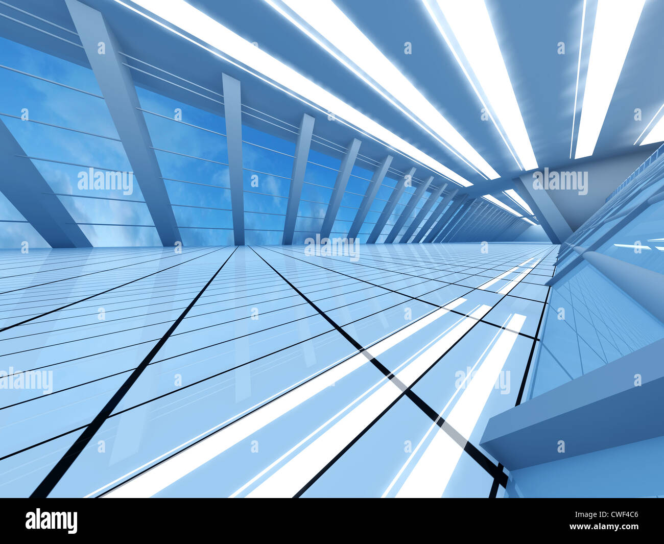 Airport architecture visualization Stock Photo - Alamy
