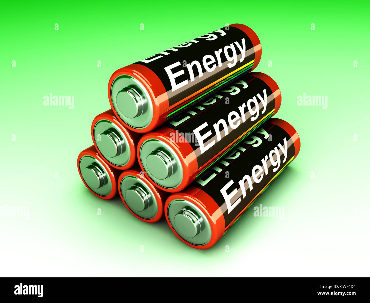 A pyramid of AA Batteries Stock Photo - Alamy