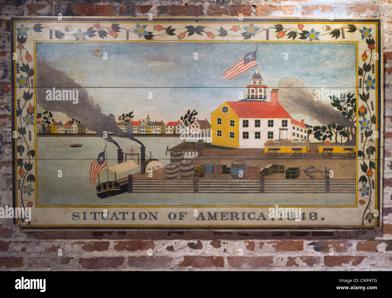 South Street Seaport Museum interior Stock Photo - Alamy