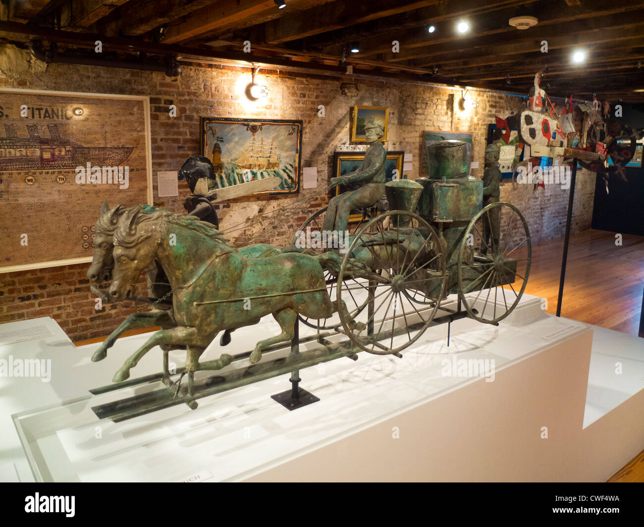 South Street Seaport Museum interior Stock Photo - Alamy