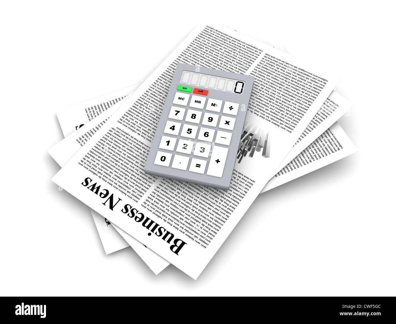 Analyzing for the latest business news Stock Photo - Alamy