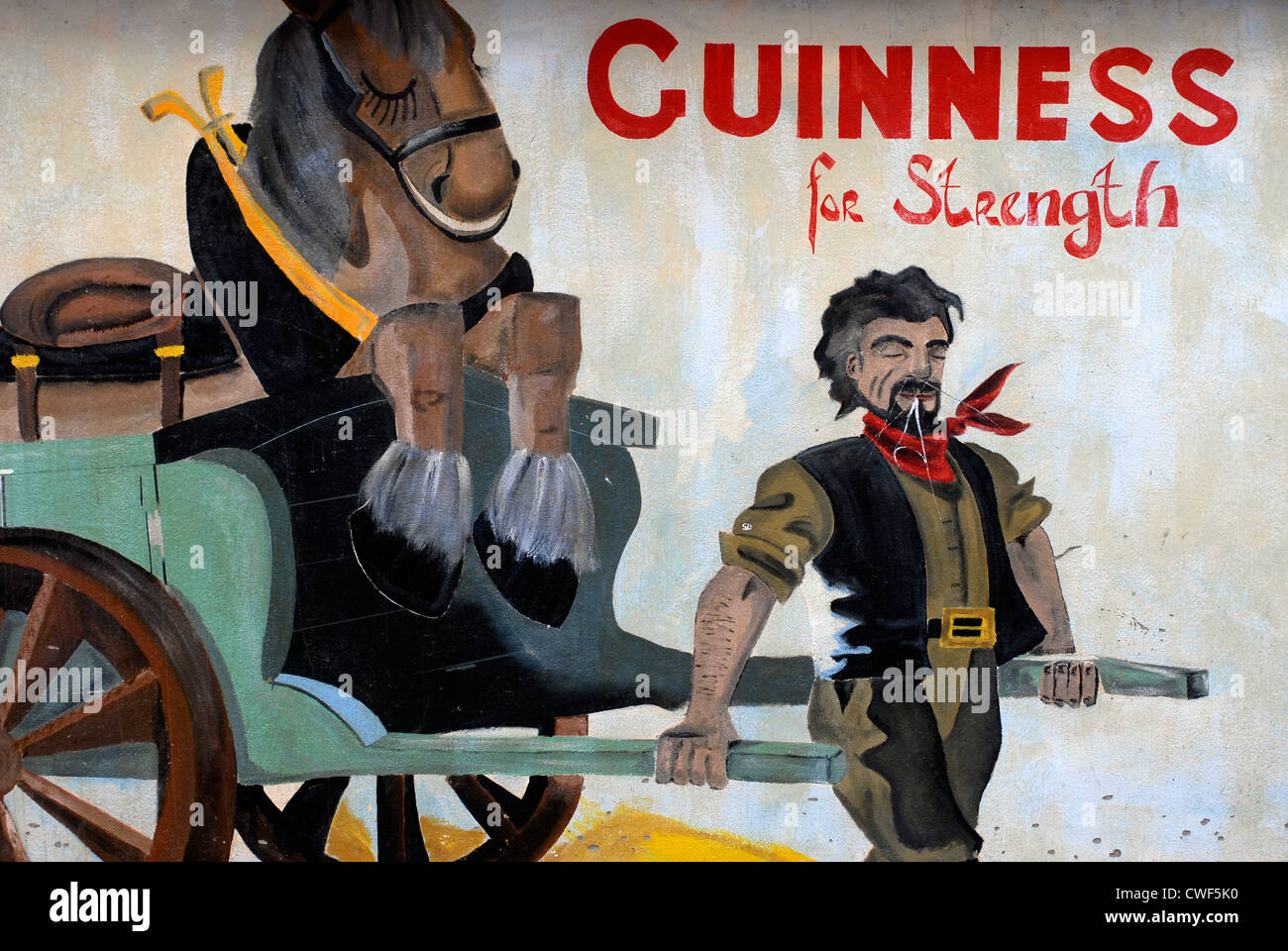 Guiness mural in Bishop Street, Derry, Londonderry, County Derry ...