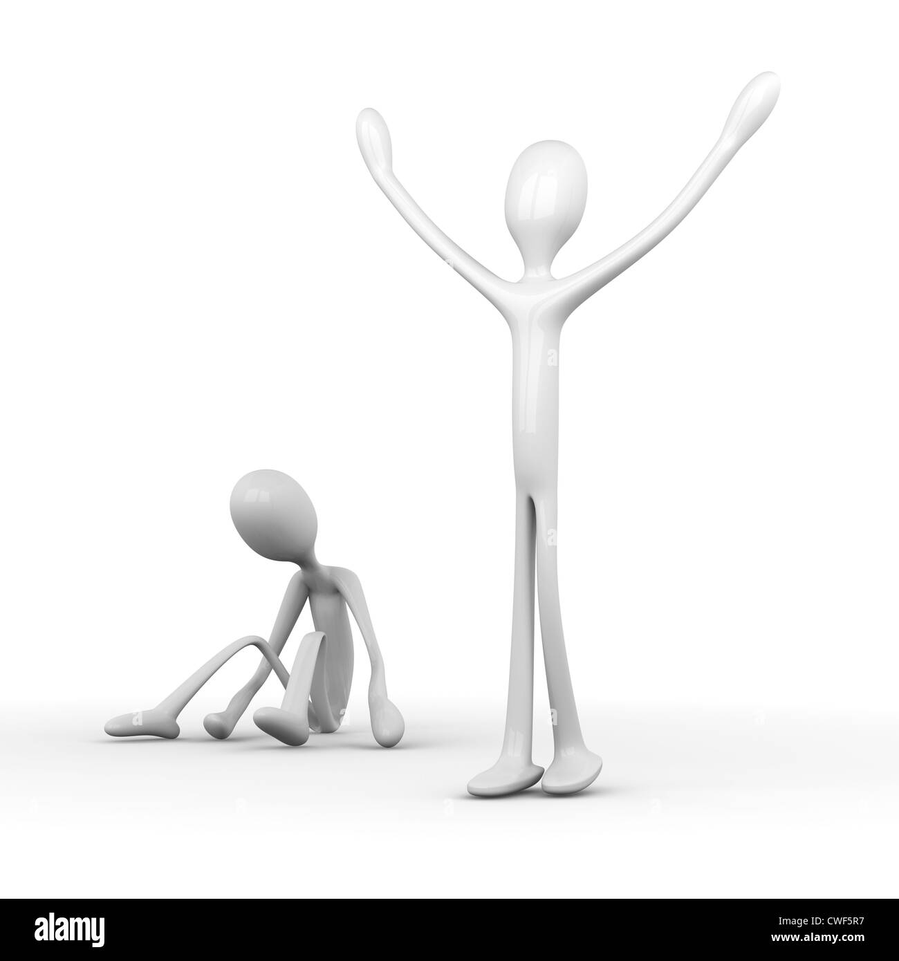 Winner and loser Stock Photo - Alamy