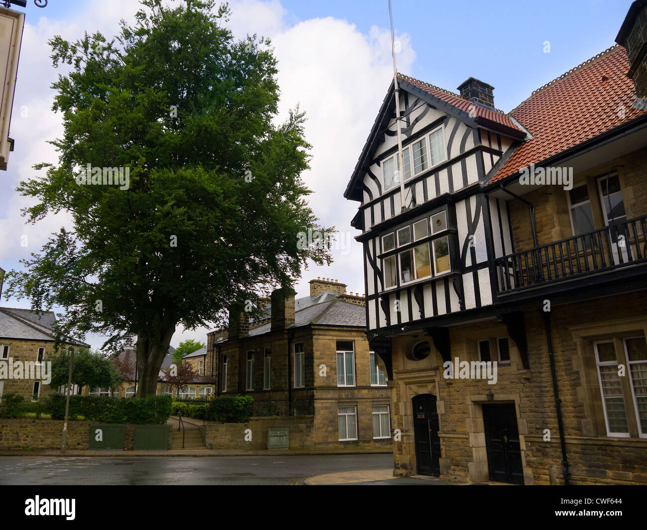 The Conservative Club in the Spa Town of Ilkley West Yorkshire Stock ...