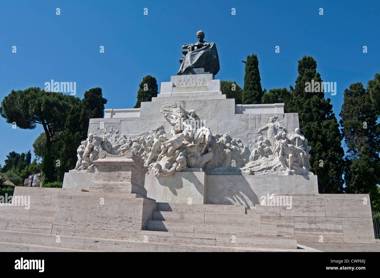 Statue of Giuseppe Mazzini Monument in Piazzale Ugo La Malfa, Rome ...