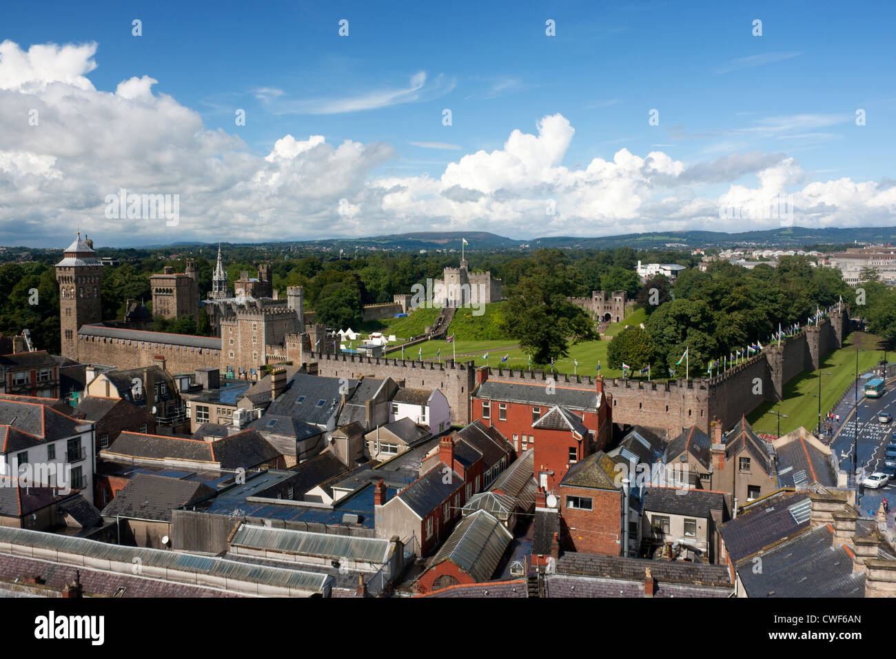 Aerial view cardiff city cardiff hi-res stock photography and images ...